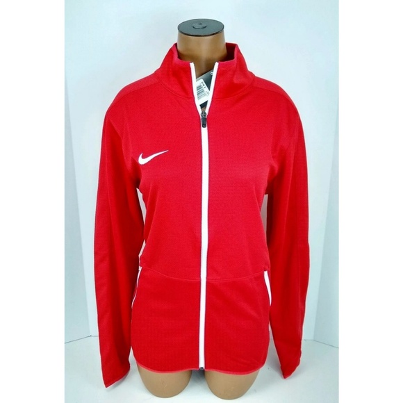 Nike Jackets And Coats New Nike Dri Fit Rivalry Warm Up Red Zip Up Jacket Poshmark